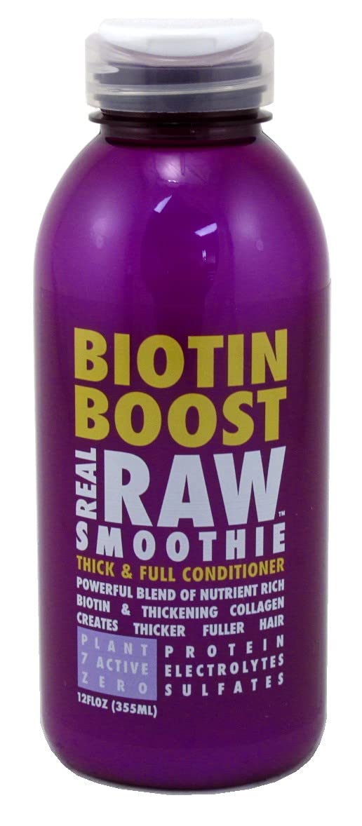 Real Raw Conditioner Biotin Boost Thick & Full 12 Ounce (354ml) (Pack of 2)