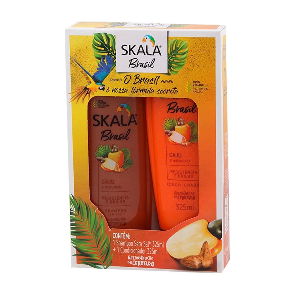 Skala - Linha Brasil - Kit Caju e Murumuru Shampoo e Condicionador (2 x 325 Ml) - (Collection - Cashew and Murumuru Shampoo & Conditioner Set (2 x 11 Fl Oz))