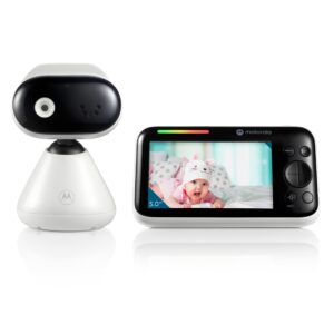 motorola nursery pip1500 video baby monitor - includes wall or table mount, 1000ft range, two-way audio, room temperature monitoring