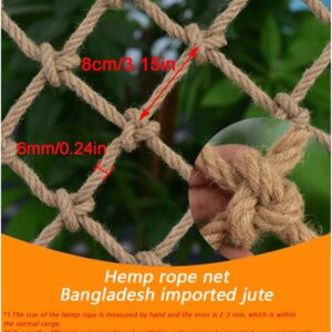 KACQIHTU Hemp Rope Net Kids Climbing Safety Net Child Safety Rope Netting Balcony Stairs Fence Garden Playground Protection Net Indoor & Outdoor Decor Rope Net