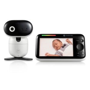 motorola baby pip1610 hd - 5" motorized video baby monitor w/camera, wall mount, 1000ft range, two-way audio, room temperature monitoring - private connection (no wi-fi, does not use app)