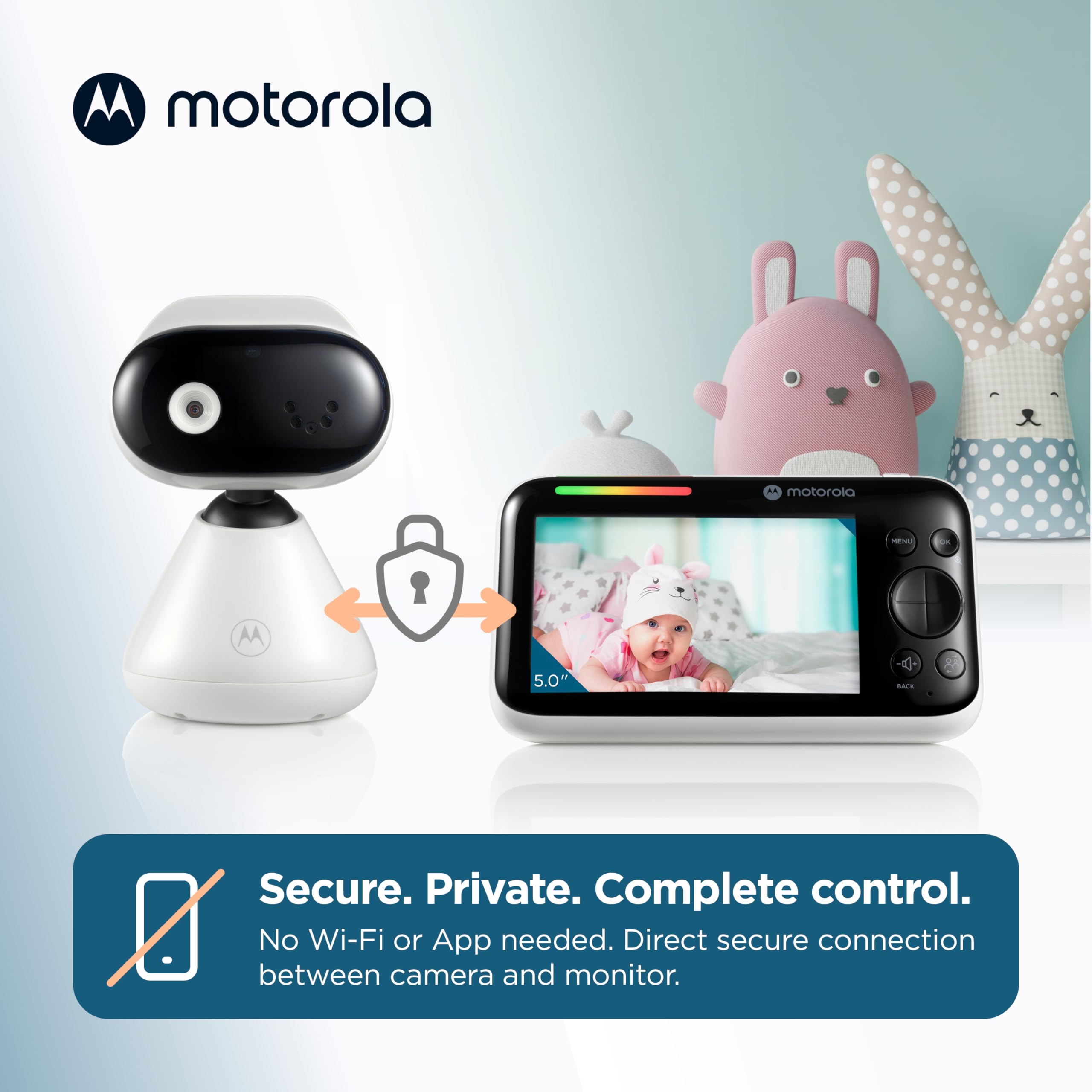 Motorola Nursery PIP1500 Video Baby Monitor - Includes Wall or Table Mount, 1000ft Range, Two-Way Audio, Room Temperature Monitoring