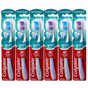 colgate 360 enamel health sensitive toothbrush, compact head, extra soft - pack of 6