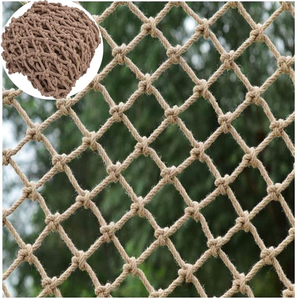 KACQIHTU Hemp Rope Net Kids Climbing Safety Net Child Safety Rope Netting Balcony Stairs Fence Garden Playground Protection Net Indoor & Outdoor Decor Rope Net