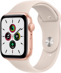 apple watch se (gps, 44mm) - gold aluminum case with starlight sport band (renewed)