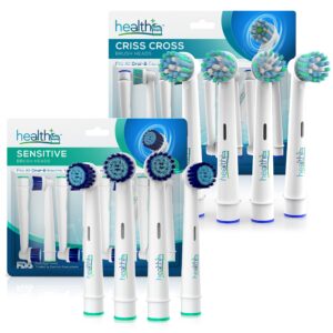 oral-b electric toothbrush sensitive and criss-cross replacement head