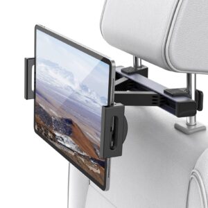 klsniur car headrest mount/tablet holder car backseat seat mount/tablet headrest holder universal 360° rotate adjustable for all 4.7"-12.9" tablet ipad/pro/air/mini,kindle,phone,other devices