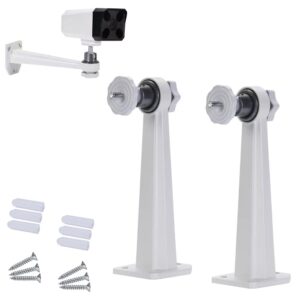 pcuorleors security camera metal wall/ceiling mount, indoor/outdoor mount compatible with arlo, arlo pro 2 3, arlo ultra cctv camera and compatible camera with 1/4 screw head (2 pack)