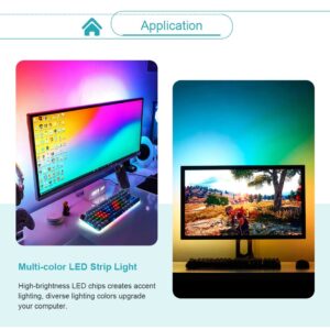 Immersion Monitor Backlight, Color Synchronized with The Screen, Ambient Lighting for Bedroom and Gaming Room, Gaming Lights fits 17-20 inch Monitors