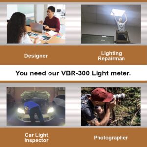 VBR-300 Light Meter,CCT Meter,Color Temperature,Test LUX Distribution,Foot Candle Meter