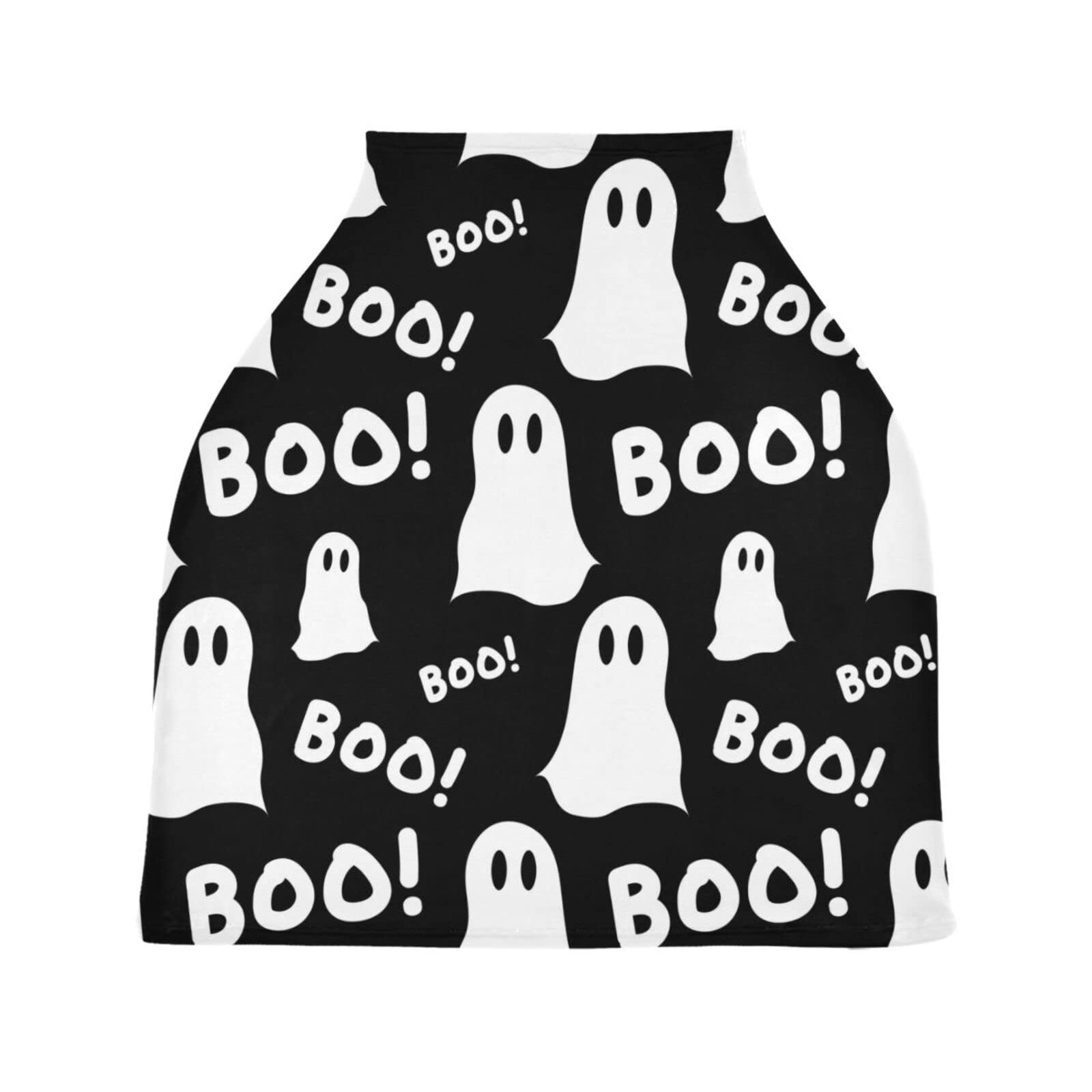 Halloween Ghosts Boo Baby Car Seat Covers Holiday Spooky Carseat Canopy Soft Infant Stroller Cover Nursing Breastfeeding Covers for Girls Boys Newborn Fit Summer Spring Autumn