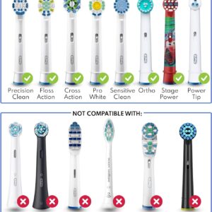 ibrush 4 Pack Protective Cover Cap Compatible with Oral B Replacement Heads, Fits for Cross Action Brush Heads and Pro 500, 1000, 1500 Electric Toothbrushes