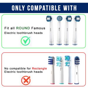 ibrush 4 Pack Protective Cover Cap Compatible with Oral B Replacement Heads, Fits for Cross Action Brush Heads and Pro 500, 1000, 1500 Electric Toothbrushes