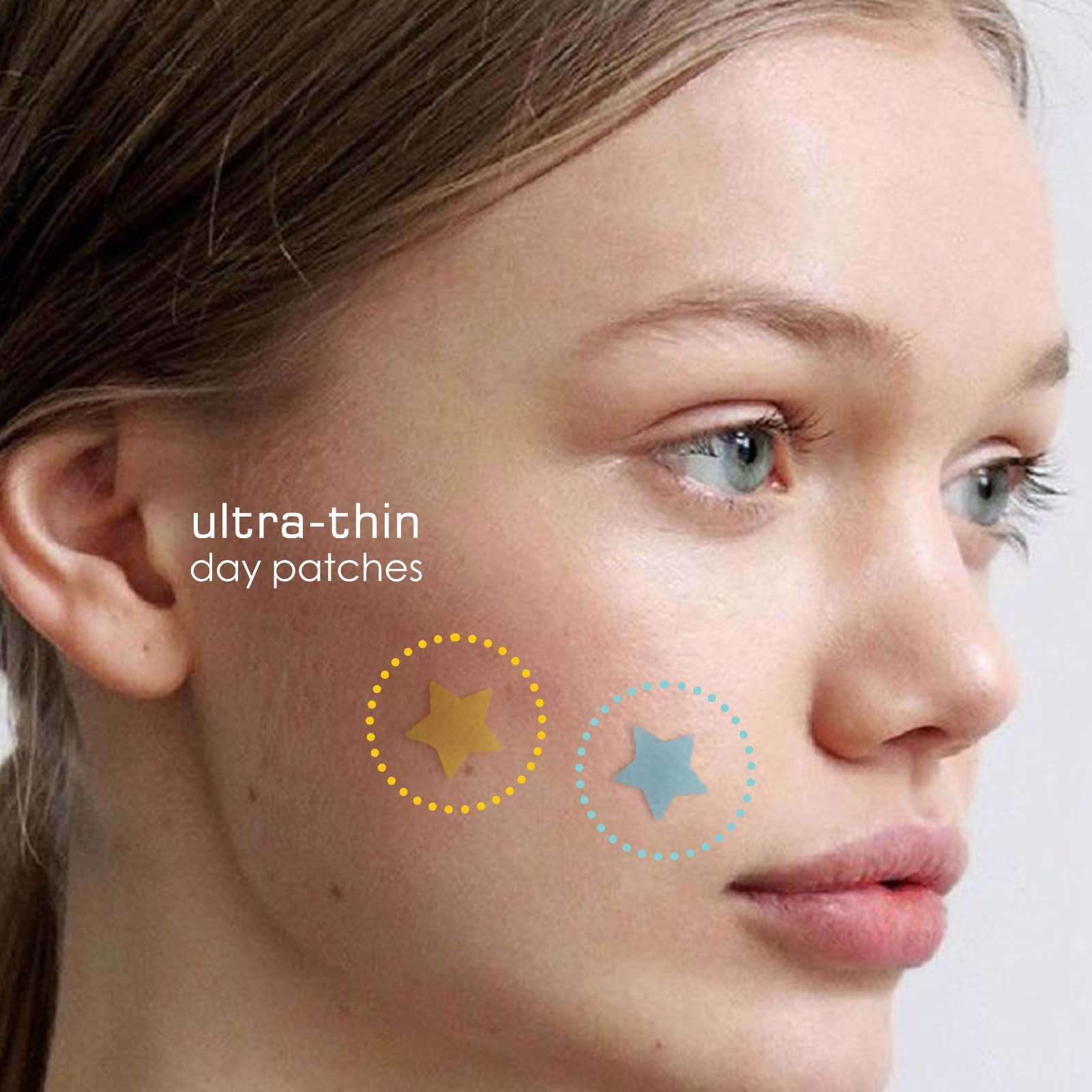 BAGLAK Star Shape Pimple Patch/Stickers To Cover Facial Blemishes -160 Patches - Yellow & Blue, Hydrocolloid Spot Dots