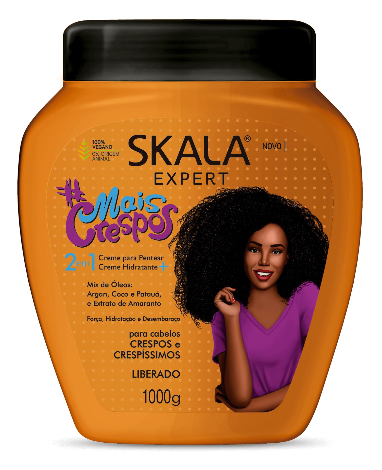 Skala - Expert - Creme de Tratamento 2 em 1 Mais Crespos 1 Kg - (More Curls 2 in 1 Treatment Cream Net 33.81 Oz)