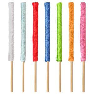 28pcs microfiber detail duster sticks crevice cleaning tool, mini duster for cleaning fan blade/ac vent/car vent/blind/the smallest spaces