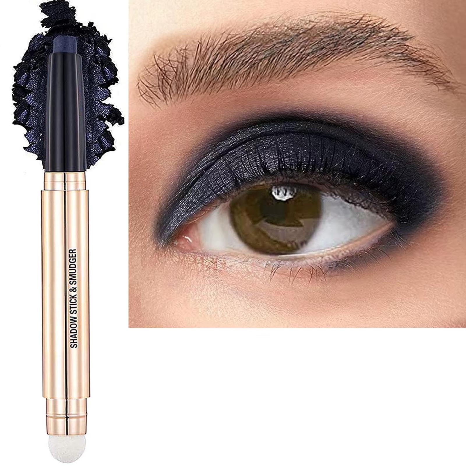 TWLBXMG Black Eyeshadow Stick Eye Makeup Cream Smooth Shimmer Eyeshadow Pencil Primer Glitter Dark Light Matte Single base Crayon Primer Palette Eyeliner Hypoallergenic Waterproof Long Lasting