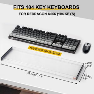 Desing Wish Keyboard Cover for Redragon K552, Water Resistant Half-Covered Acrylic Lid Anti Dust & Anti Hitting Keyboard Cover Compatible with Redragon K552 Mechanical Gaming Keyboard (87 Keys)