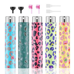 lil ray 8ml refillable perfume atomizer spray bottle for travel (5 pcs) mini sprayer dispenser for perfume cologne fragrance (5 colors)