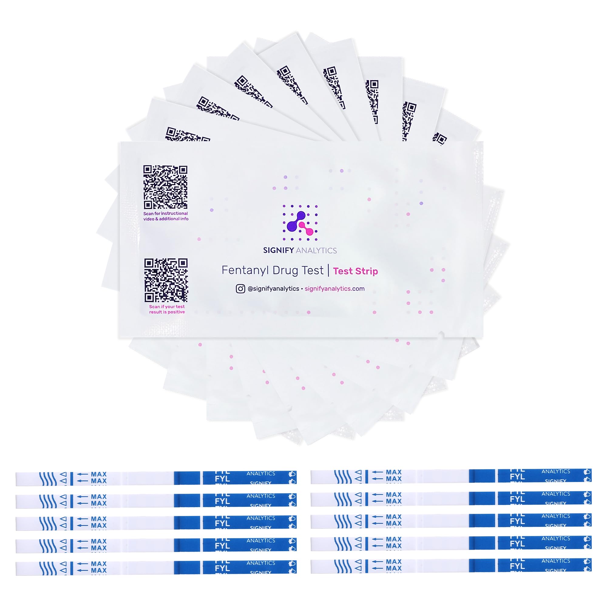 Signify Analytics Test Strip for Liquid and Powder Substances - 10 Pack (10 Test Strips) - Fast, Easy and Simple to Use