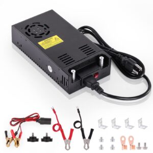 dc 12v 50a 600w power supply switch 110v/220 ac to 12v dc converter psu smps adapter adjustable universal transformer for rv, radio/car stereos, led strip, cctv, computer project, 3d printer