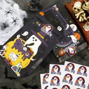 Whaline 225Pcs Halloween Stickers Funny Small Business Thank You Stickers Halloween Cute Ghost Stickers for Halloween Envelopes Sealing Goodie Treat Bags Party Gift Favors Box Cards Decoration