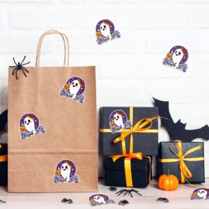 Whaline 225Pcs Halloween Stickers Funny Small Business Thank You Stickers Halloween Cute Ghost Stickers for Halloween Envelopes Sealing Goodie Treat Bags Party Gift Favors Box Cards Decoration