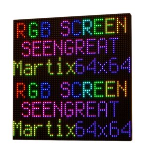 xicoolee 4096 rgb full-color led matrix panel display 64×64 pixels for raspberry pi 3mm pitch with 2 hub75 interface