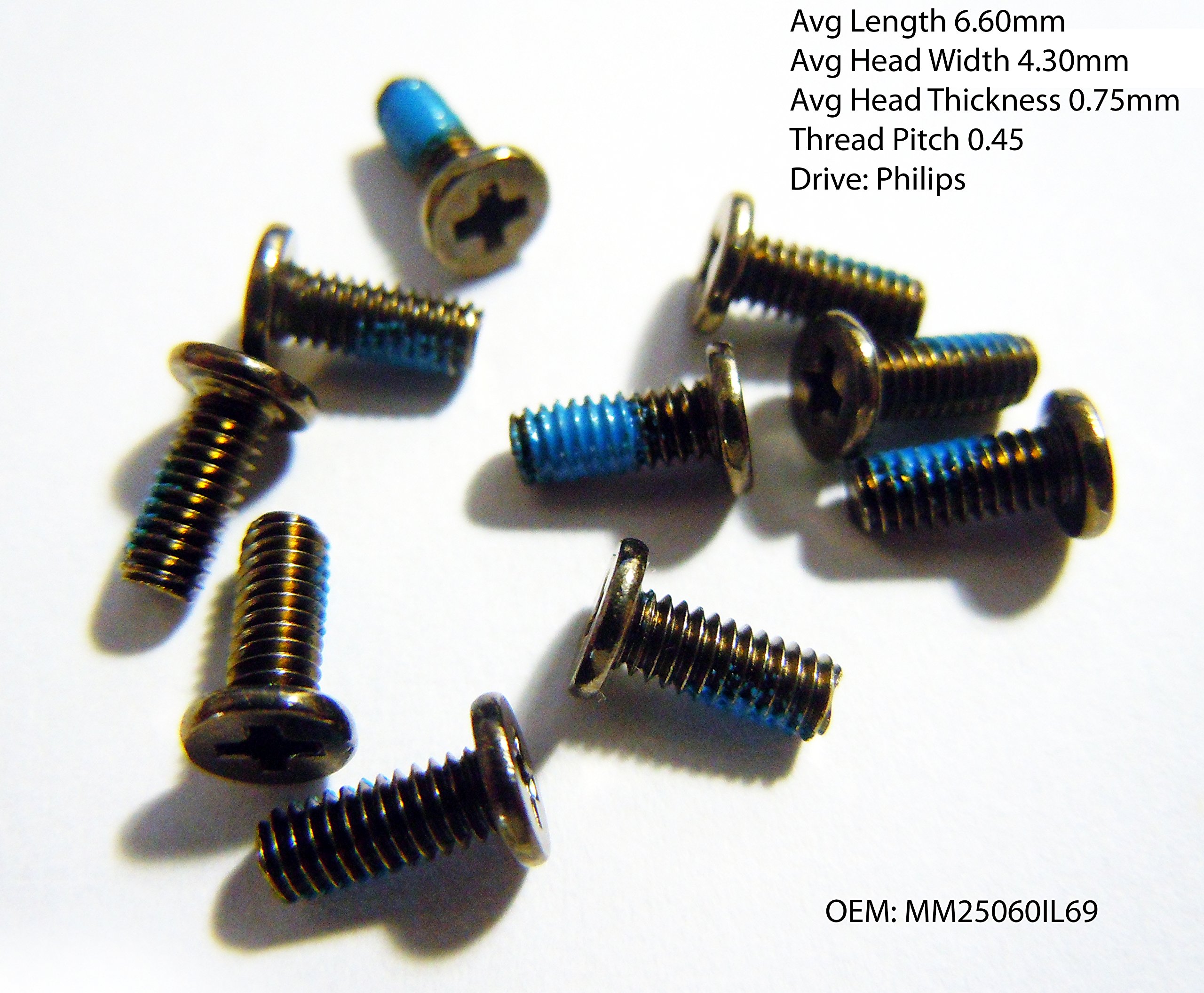 VATH M2.5 x 6mm OEM Laptop Screws (Nylok) 10pcs (S13)