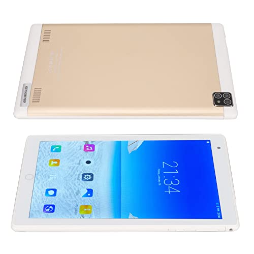 HD 8inch Tablet,Portable WiFi Android HD Tablet,4GB and 64GB Memory Tablet,8 Million 16 Million Pixels Dual SIM 3G Call Tablet,Gaming Tablet(Gold)