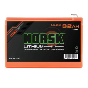 norsk lithium 14.8v 32ah lithium ion battery | 2x built in usb ports | ultra light 4.8 lbs | 1000+ charge cycles | charger included