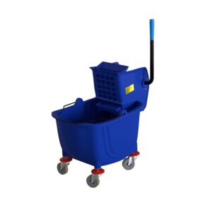 krollen industrial 35 qt. blue mop bucket & side press wringer combo