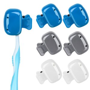 waenerec toothbrush cover cap toothbrush coverings clips portable toothbrush protector toothbrush storage head cover for bathroom home travel toothbrush case - 6 packs