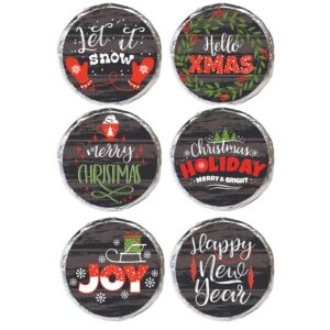 fujloy merry christmas thread-270 pcs 0.75 inch christmas stickers,9 design self adhesive circle label stickers,christmas envelope seals candy stickers. (merry christmas thread (021))