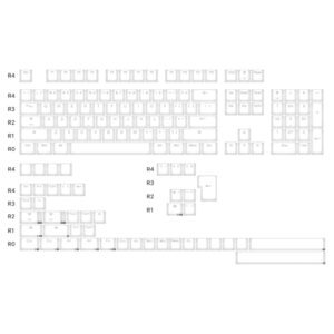 taihao cubic profile nana de coco translucent backlit doubleshot keycaps for diy gaming mechanical keyboard oem profile forested (nanadecoco forested keycap)