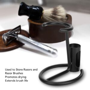 Shaving Brush Stand Metal Alloy Shaving Accessories Men's Beauty Care Supplies Storage Rack Suitable for Bathroom Bedroom Decorative