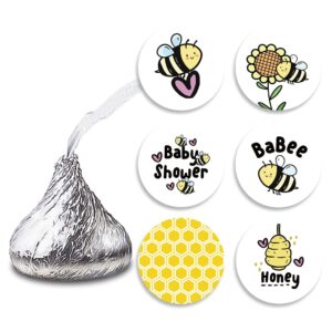 270 pcs bee baby shower decorations stickers, bee candy stickers, baby shower stickers, baby shower candy stickers. (bee decorations (006))