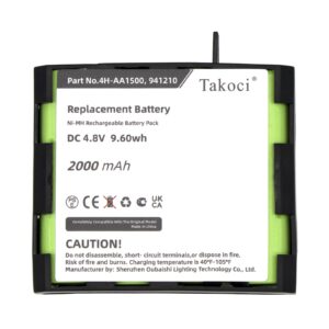 Gikysuiz Replacement Battery for Compex 4H-AA1500 Compatible with Sport Elite, Elite 2.0, Performance, Performance 2.0 and Edge, Edge 2.0,Compex Ni-MH 4H-AA1500 Battery 4.8V 2000mAh