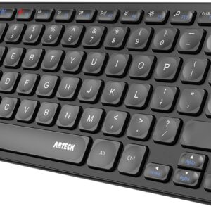 Arteck Universal Multi-Device Bluetooth Keyboard Ultra Slim and Compact Wireless Bluetooth Keyboard with Media Hotkeys for Windows iOS iPad OS Android Computer Desktop Laptop Surface Tablet Smartphone