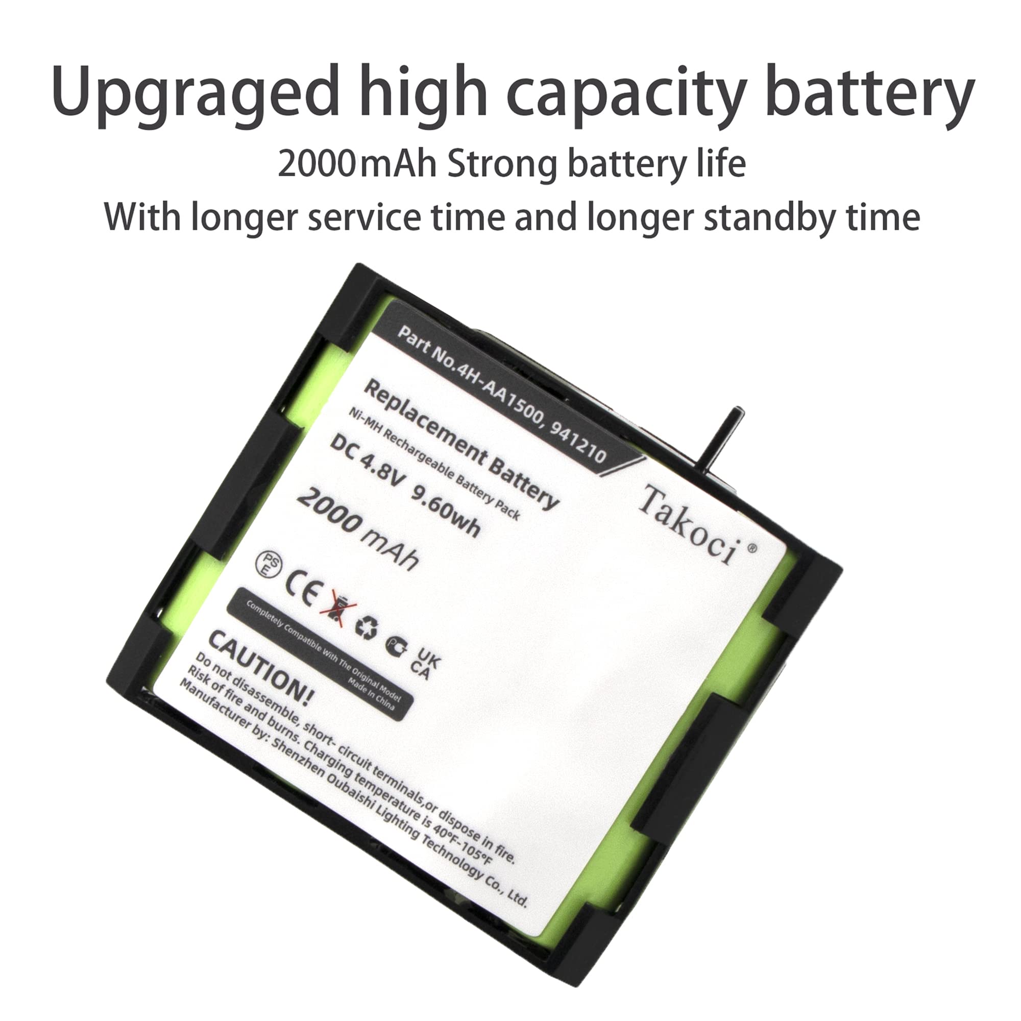 Gikysuiz Replacement Battery for Compex 4H-AA1500 Compatible with Sport Elite, Elite 2.0, Performance, Performance 2.0 and Edge, Edge 2.0,Compex Ni-MH 4H-AA1500 Battery 4.8V 2000mAh