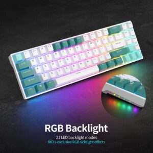 RK ROYAL KLUDGE 70% Mechanical Keyboard - RK71 Wireless Gaming Keyboard with Hot-Swappable Red Switches, Double-Shot Creamy Keycaps, RGB Backlit, and Triple-Mode Connectivity