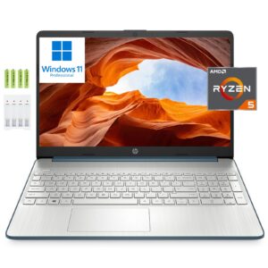 hp [windows 11 pro] 15.6" fhd businesses laptop, 6-core amd ryzen 5 5500u (beats i7-1160g7), 12gb ddr4 ram, 256gb pcie ssd, fast charge, bluetooth 4.2, hdmi, type-c, 9.5 hours battery life, w/battery