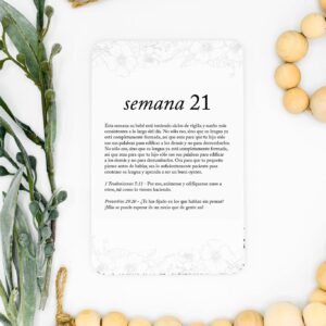 DUNCAN & STONE PAPER CO. Spanish Pregnancy Prayer Cards (20 Cards) - Pregnancy Announcement for Parents or Grandparents - Baby Prayer Cards for Mom to be Gift Basket