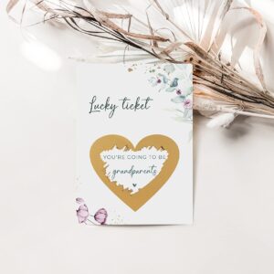 Joli Coon Pregnancy announcement scratch card - You are going to be grandparents - Baby announcement - Eucalyptus