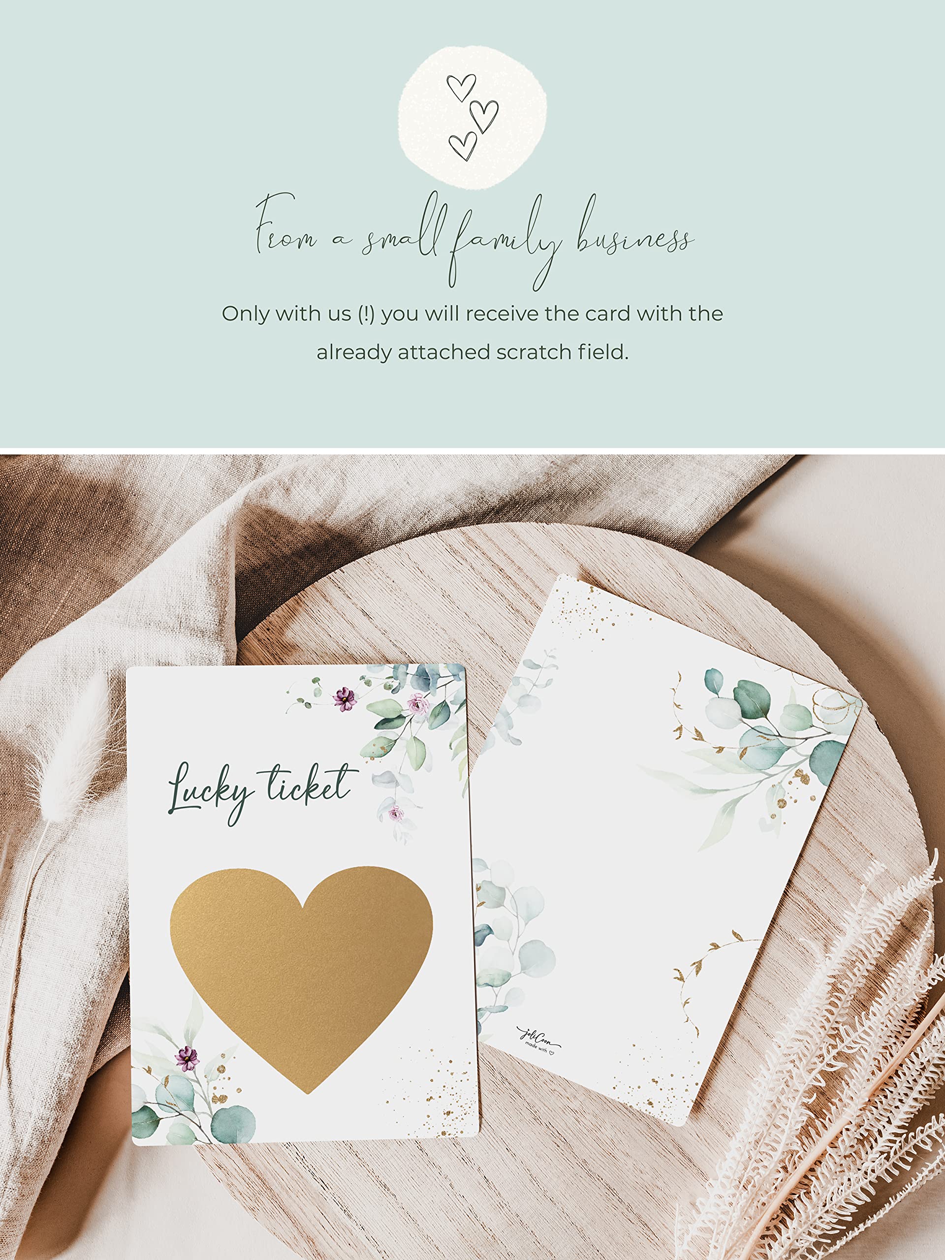 Joli Coon Pregnancy announcement scratch card - You are going to be grandparents - Baby announcement - Eucalyptus