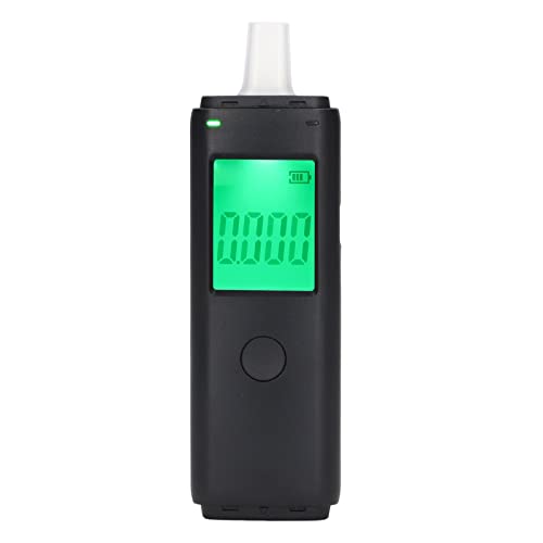 Alcohol Breathalyzer, Portable Breath Alcohol Tester with 5 Blowpipes and USB Cable, 0.000 to 0.190 BAC High Sensitivity Handheld Breath Alcohol Tester