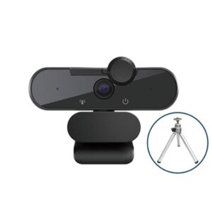 hsqma webcam hd 1080p,webcam with microphone, autofocus, privacy cover,plug & play usb webcam for stream webcam for calling, recording,conferencing, gaming (color : 1080p black-mini tripod)