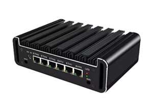 firewall appliance mini pc, opnsense, intel core i7 10510u, 6 x intel gigabit lan, 2xddr4 ram, 1xhd, 1xcom, aes-ni, fanless firewall pc, 8gb ddr4 ram, 128gb ssd