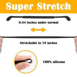 MARSHOHO Glasses Strap Sports, Anti-Slip Silicone Eyeglass Strap Eyewear Retainers, Elastic Soft Sunglass Cord Holder for Kids Boys and Girls, Basketball (3 Pack, Black)