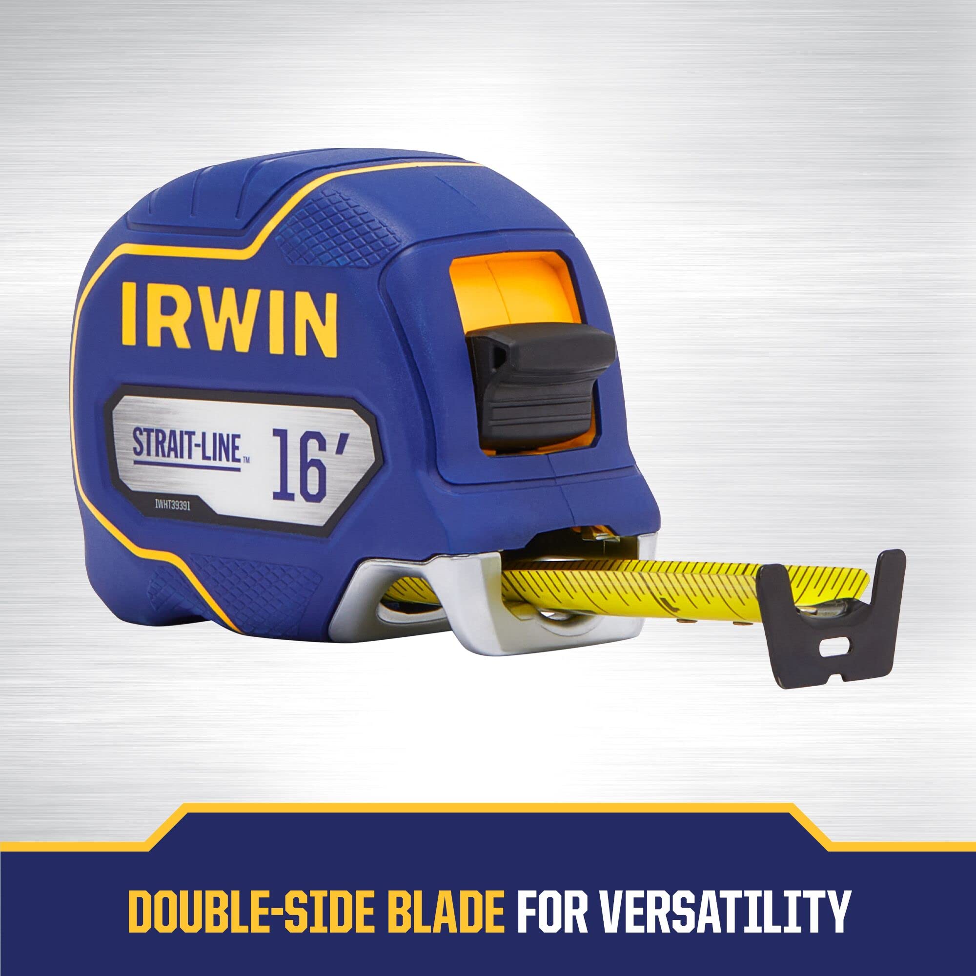 Irwin Tools IRWIN Strait-LINE Tape Measure, 16 ft, Includes Retraction Control, for All Your Measuring Needs (IWHT39391S)